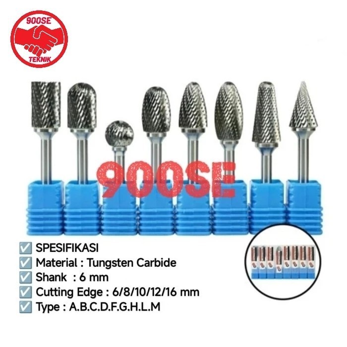 Jual Mata Bor | Mata Tuner | Mata Cuner | Rotary Burr Dua Arah | 6mm ...