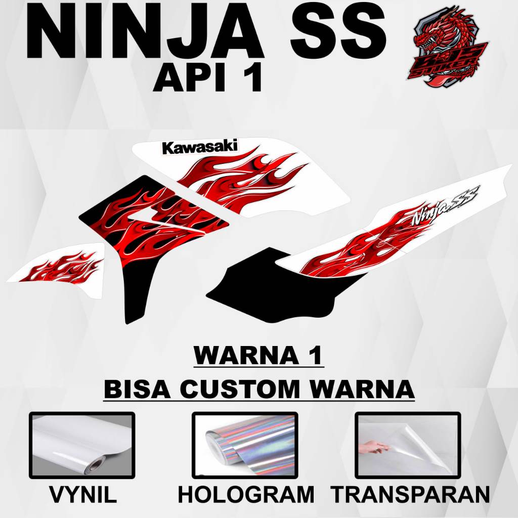Jual Striping Ninja SS Kawasaki Ninja SS api 1 - Stiker Sticker Decal Kawasaki Ninja SS api 1 ...