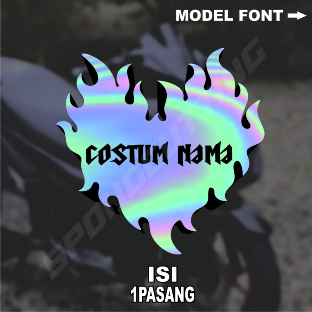 Jual Stiker Custom Nama PDL Heartbreaks Sticker Kostum Suka Suka Glossy ...