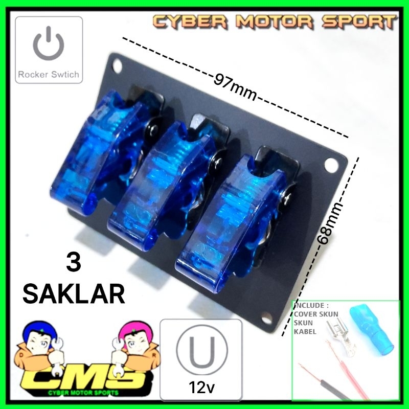 Jual Saklar 12v universal sakelar switch lampu LED dashboard panel jauh ...