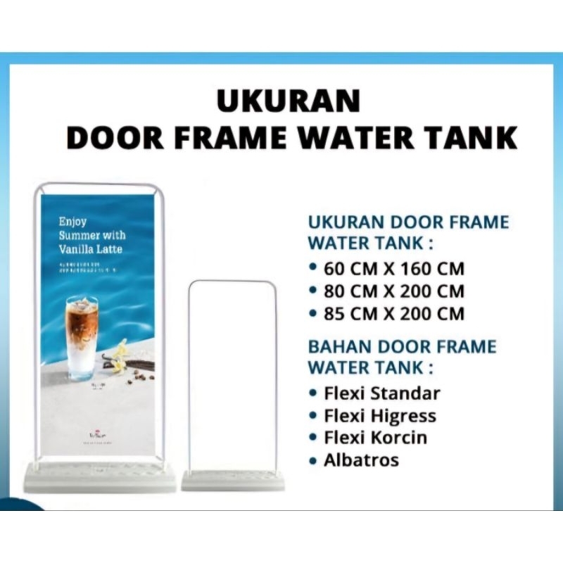 Jual 80x200 STANDING BANNER WATER TANK OUTDOOR / DOOR FRAME OUTDOOR ...