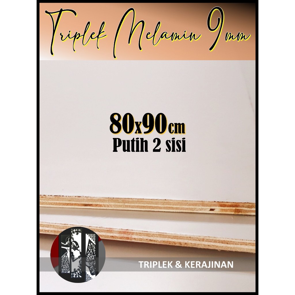 Jual Triplek Melamin Putih 9mm 80x90 cm (2 Muka | Doff-Glossy) 9 mm 80 ...