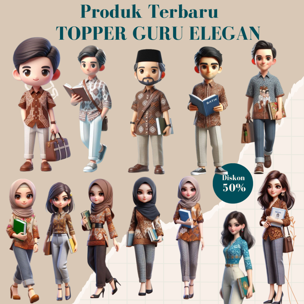 Jual 16 PCS TOPPER GURU TERBARU 2024 PERLENGKAPAN BUKET | Shopee Indonesia
