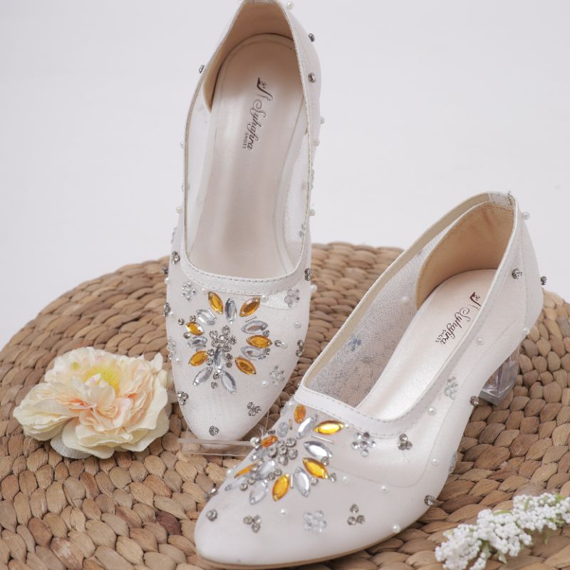 Jual Syhafira - Andien Sepatu Wedding Wanita Sepatu Wisuda Heels Kaca 5 ...