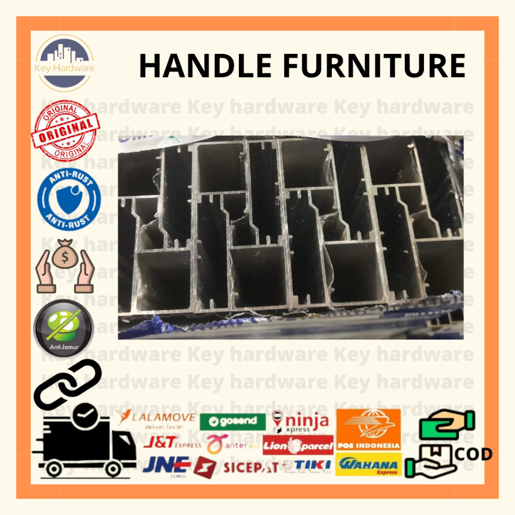 Jual Handle Furniture Aluminium/Profil Handle Frame Kaca dan ACP/Bahan ...