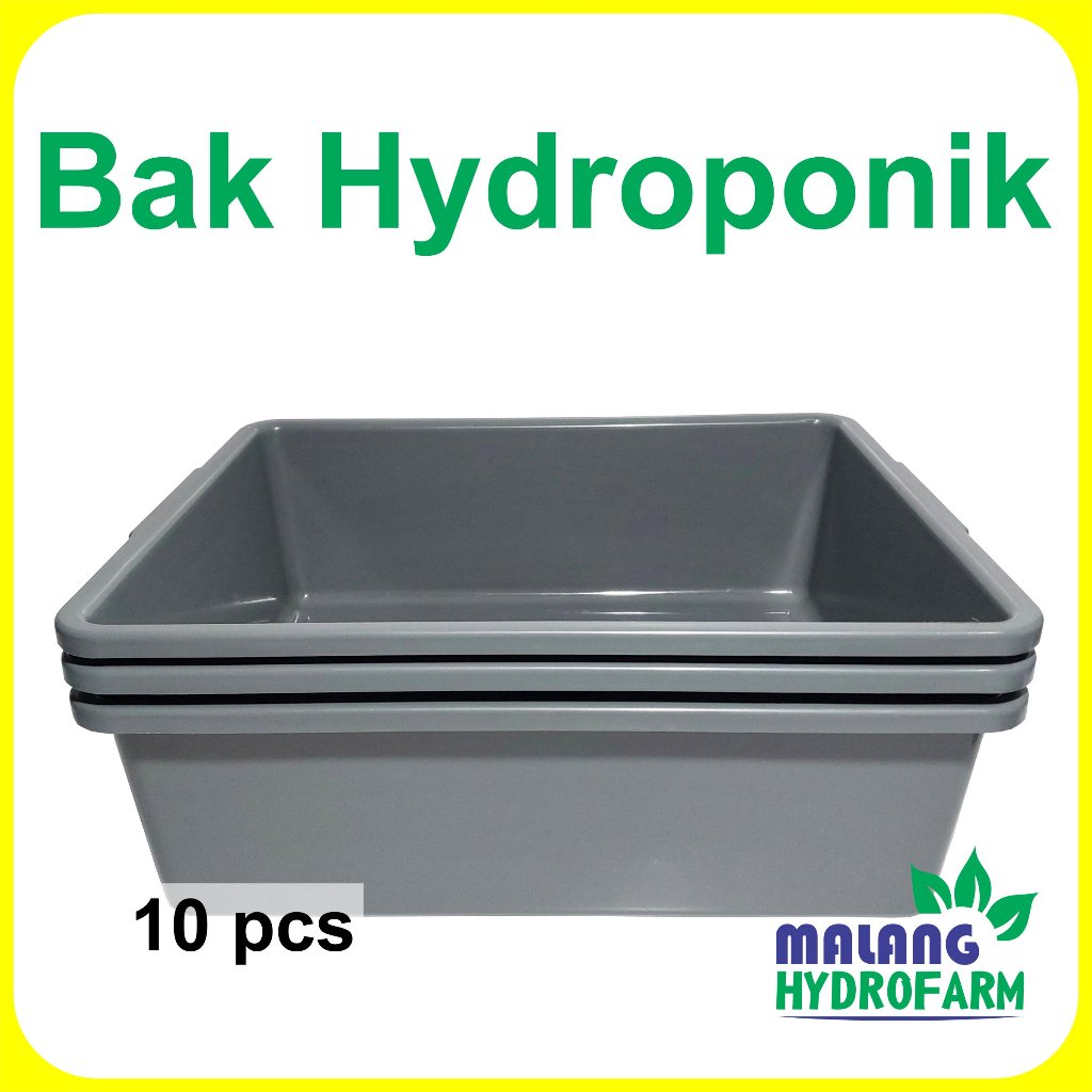 Jual Bak Hydroponik Persegi Panjang 10 pcs baskom segi plastik sayur ...