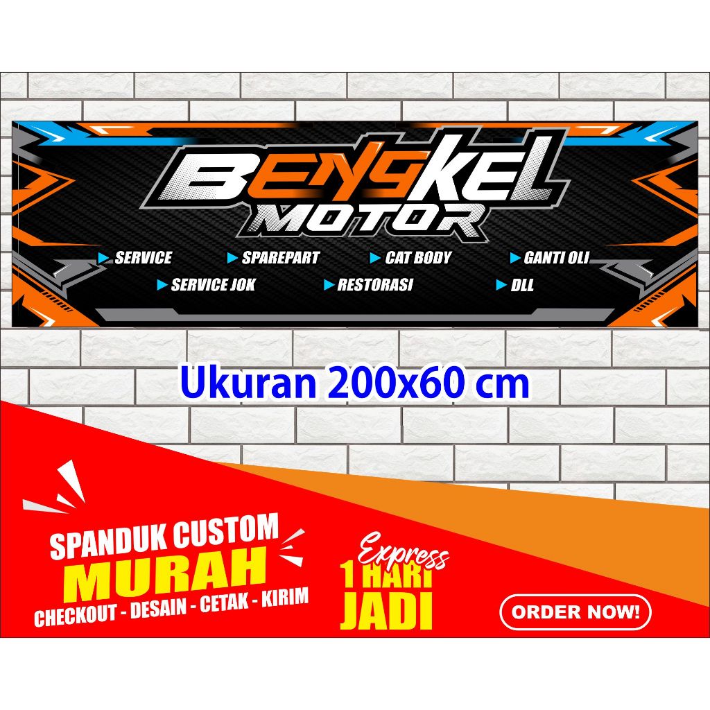 Jual Spanduk BENGKEL, Banner BENGKEL Ukuran 200x60cm, COD | Shopee ...