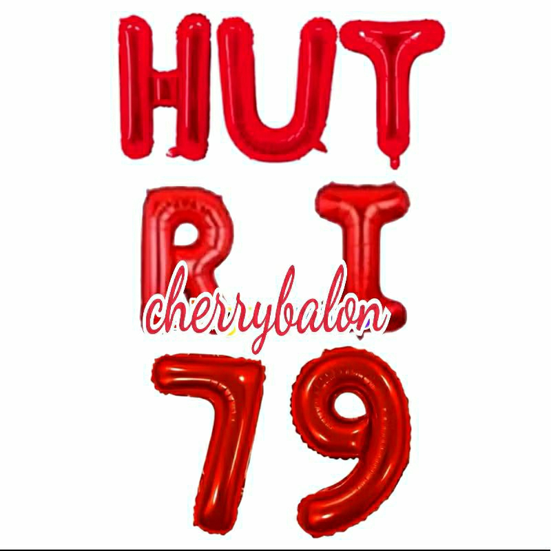 Jual Bf Set Huruf Angka 'HUT RI 79' 40cm | Shopee Indonesia