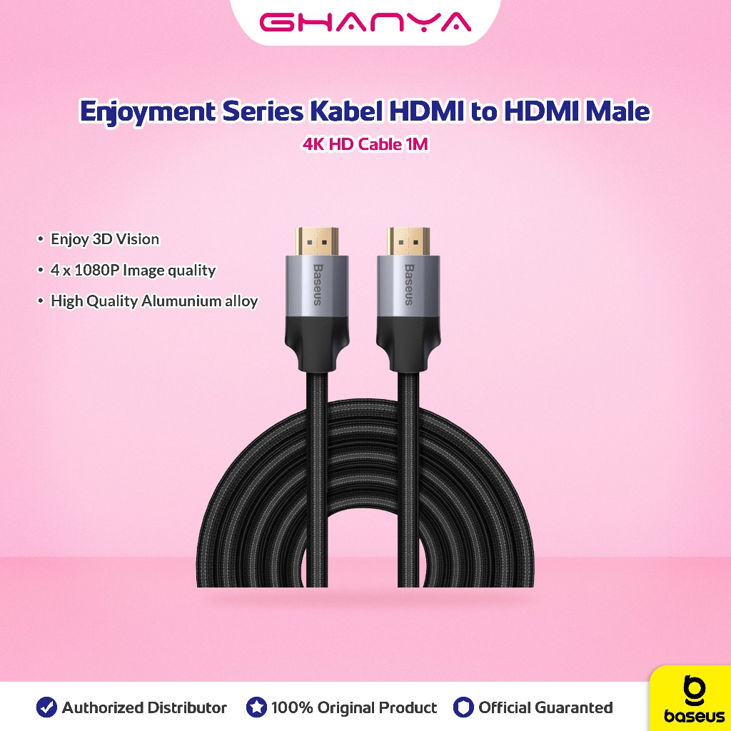 Jual BASEUS Enjoyment Series Kabel HDMI to HDMI Male 4K HD Cable 1M 1 ...