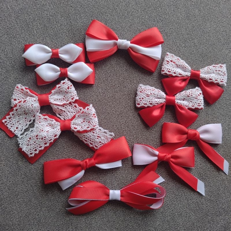 Jual Headband nylon merah putih bayi baby | pita merdeka merah putih ...