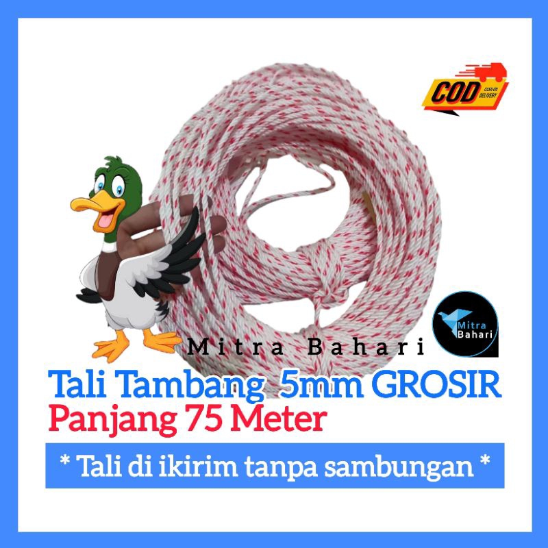 Jual TALI TAMBANG 5MM GROSIR 75METER | TAMBANG PPD 5MM | TALI IKAT ...