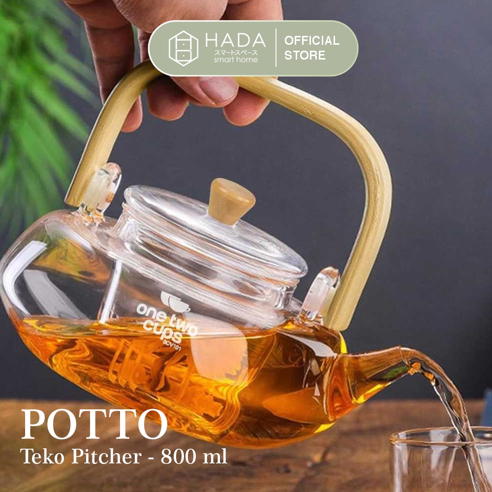 Jual [HADA] POTTO Teko Pitcher Teapot Glass Japanese Style Teko Teh ...