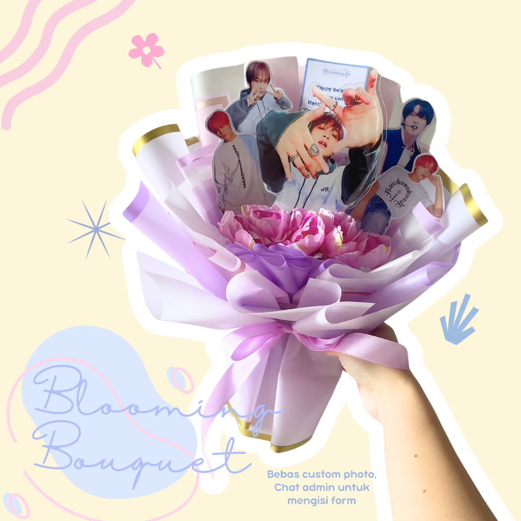 Jual HOMIEKADO Blooming akrilik bouquet anime kpop impact custom buket ...