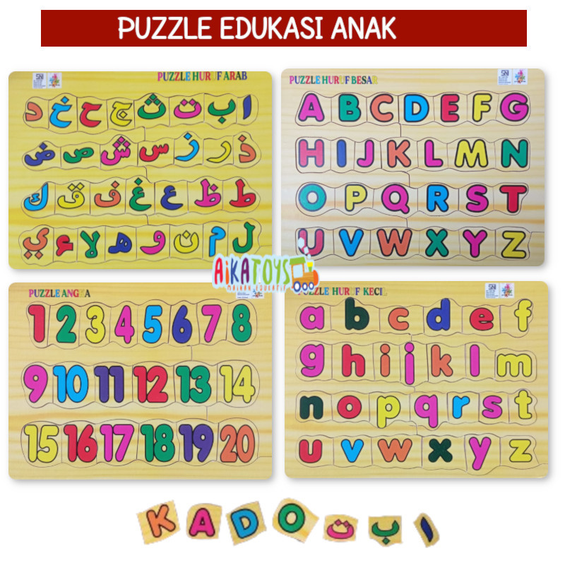 Jual Puzzle Kayu Mini Bongkar Pasang Fazel SNI Puzel MDF Hijaiyah Huruf ...