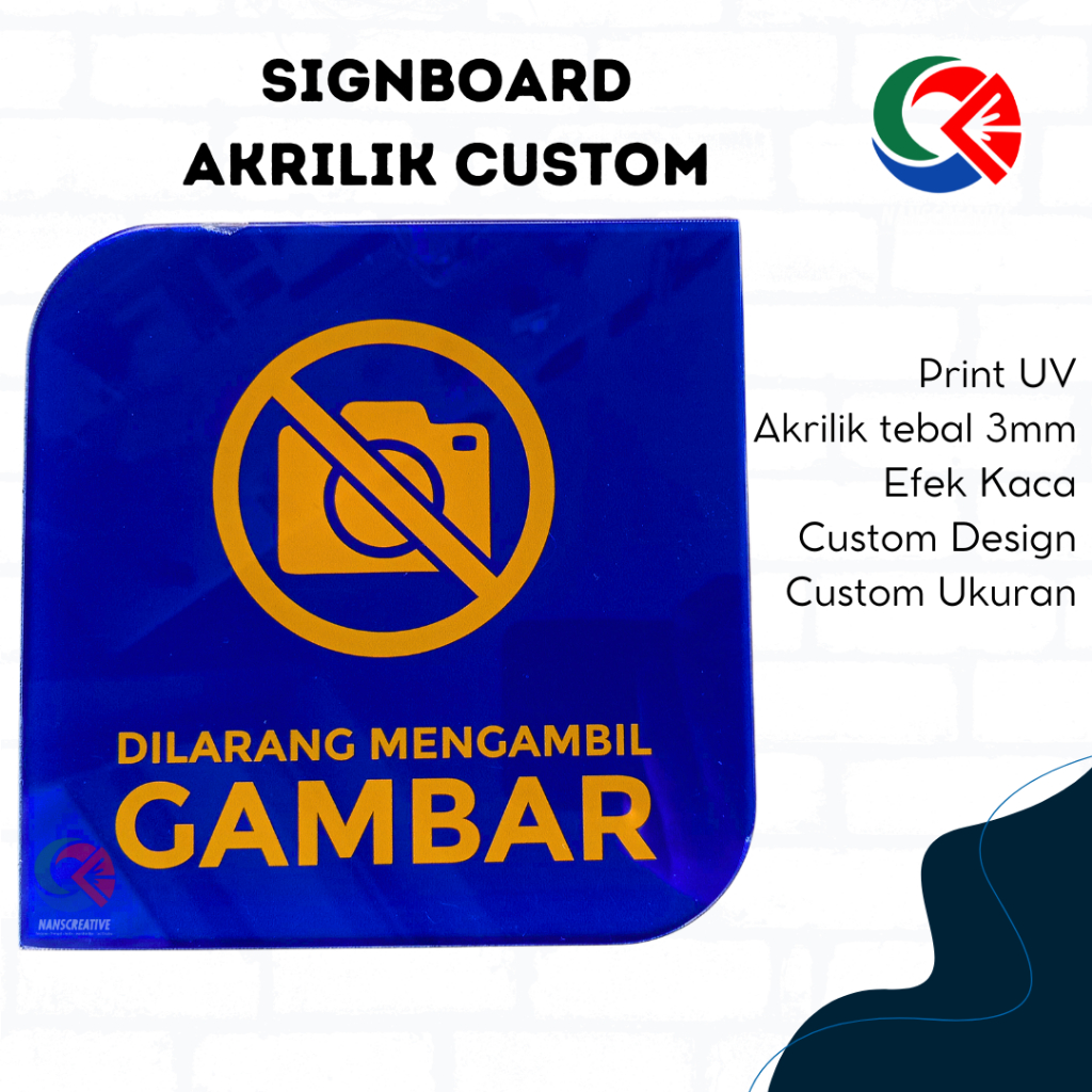 Jual SIGNBOARD Papan "Dilarang Mengambil Gambar" Custom | Shopee Indonesia