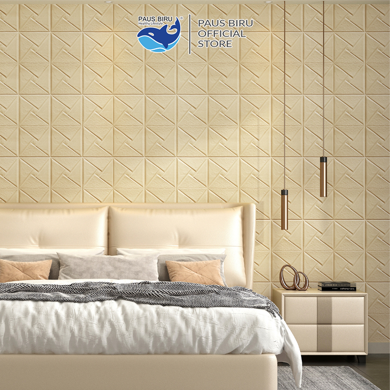 Jual Paus Biru - Wallpaper Sticker Foam Motif Diamond Bahan Kulit ...