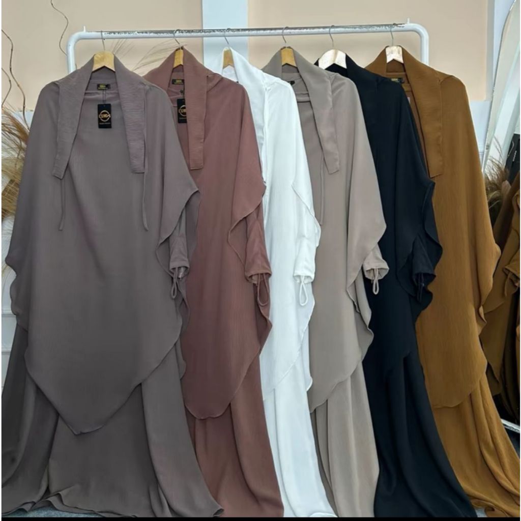 Jual MARWAH ABAYA SYARI SET FRENCH KHIMAR GAMIS SYARI WANITA TERBARU CRINKLE | Shopee Indonesia
