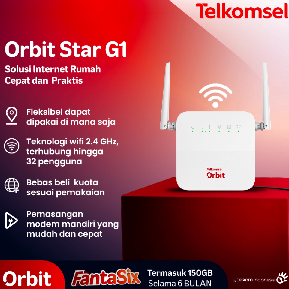 Jual Telkomsel Orbit Star G1 Modem Wifi 4G High SpeedBonusData l K1G3 ...