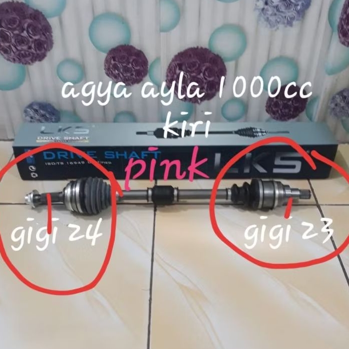 Jual CV Joint Assy Drive Shaft As Roda Komplit As Tarik Agya Ayla 1000cc Kiri | Shopee Indonesia