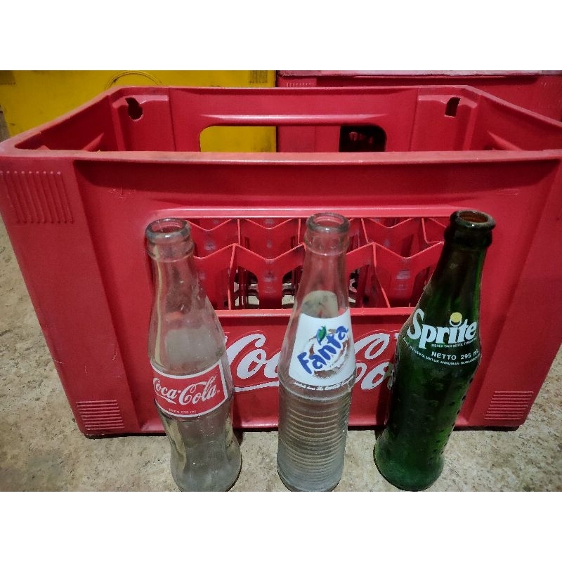 Jual BOTOL COCA-COLA FANTA SPRITE 295 ML KACA ISI 24+ KRATE | Shopee ...