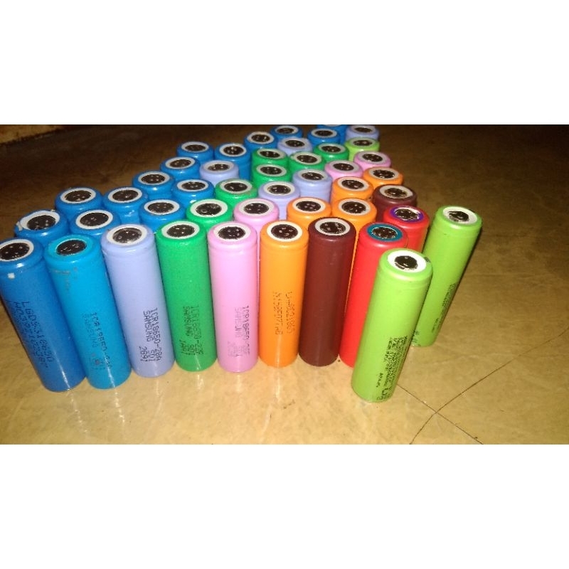 Jual Batre Baterai Battery 18650 Campur Real Kapasitas 1800-1900Mah ...