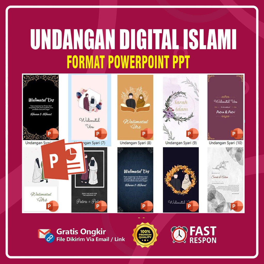 Jual Template Undangan Digital Islami Pernikahan Syari Wedding Format ...