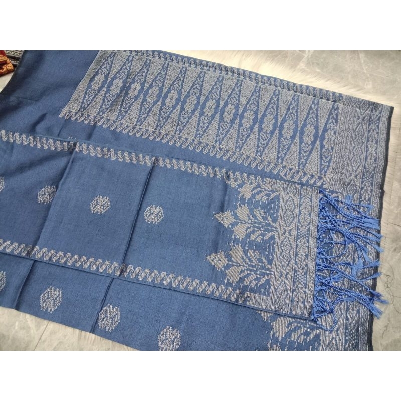 Jual Songket silungkang warna denim songket Padang | Shopee Indonesia