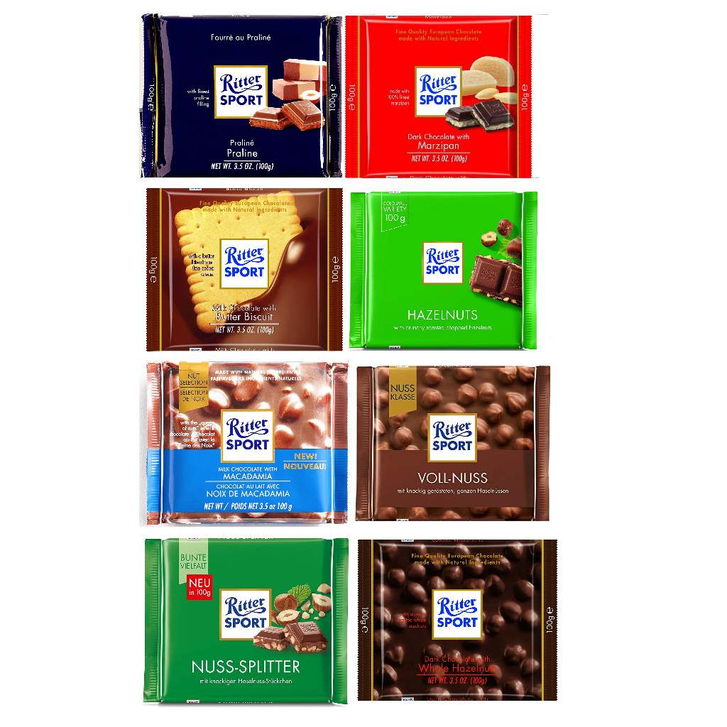 Jual Cokelat / Coklat / Camilan Import Ritter Sport Varian Milk Choco ...
