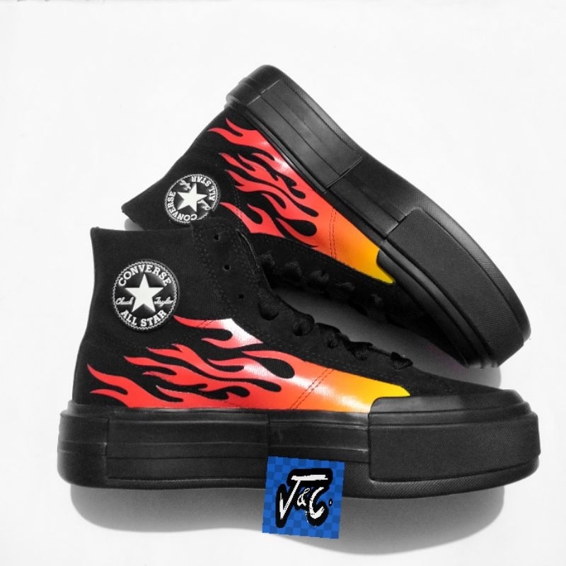 Jual Converse Chuck Taylor All Star Cruise Flame Flames Archival Print ...