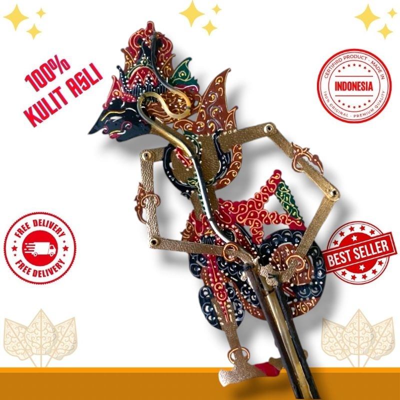 Jual wayang kulit kresna/krisna mini gapit tanduk halus ukuran super ...