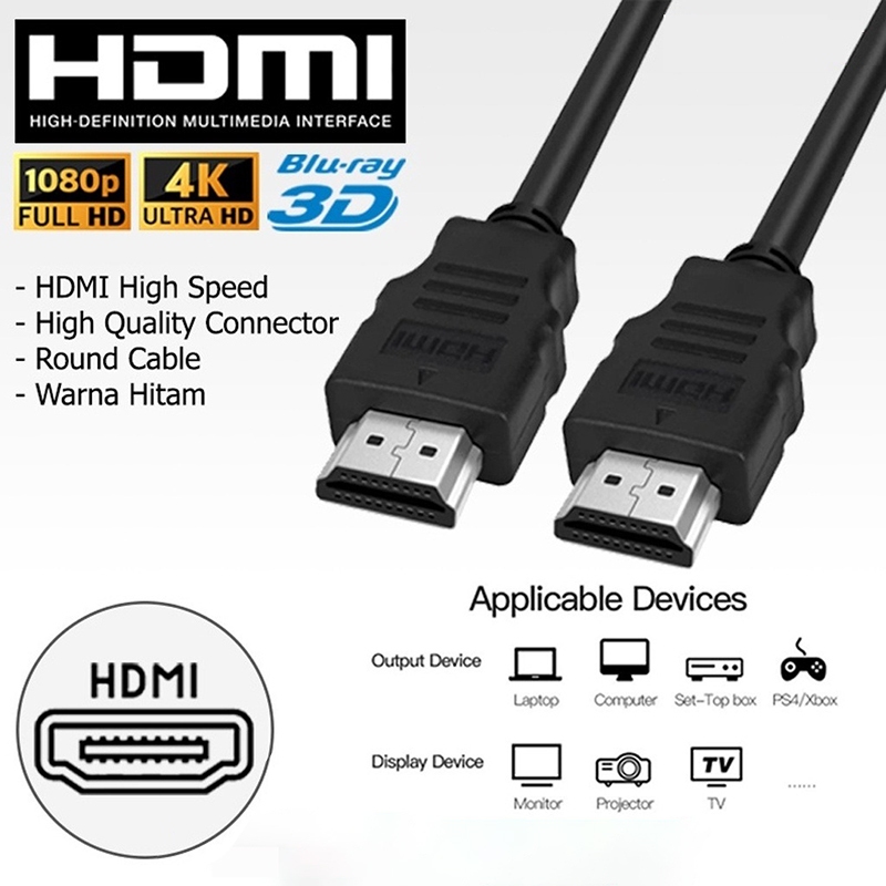 Jual KABEL HDMI tv ke set top box stb /laptop ke hdmi tv / kabel ps ...