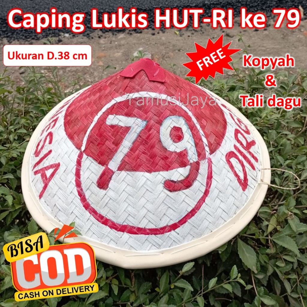 Jual (COD) Caping Lukis Agustusan l Topi Caping Petani Lukis Tema HUT ...