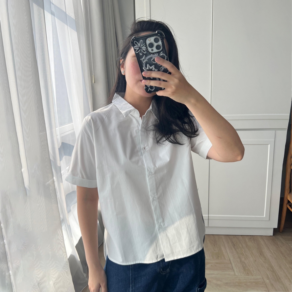 Jual COTTONINK - Atasan Kemeja Wanita Off-white Office Shirt # ...
