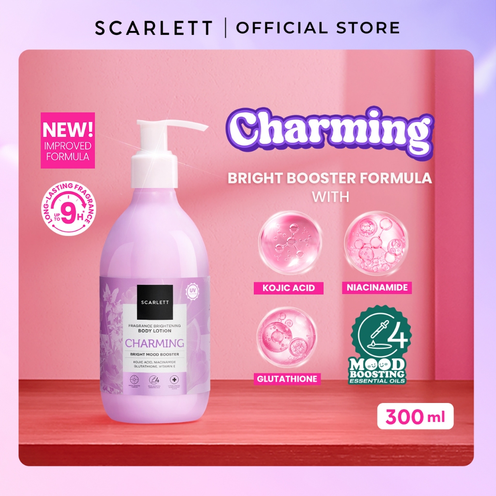 Jual Scarlett Whitening New! Fragrance Brightening Body Lotion Bright ...