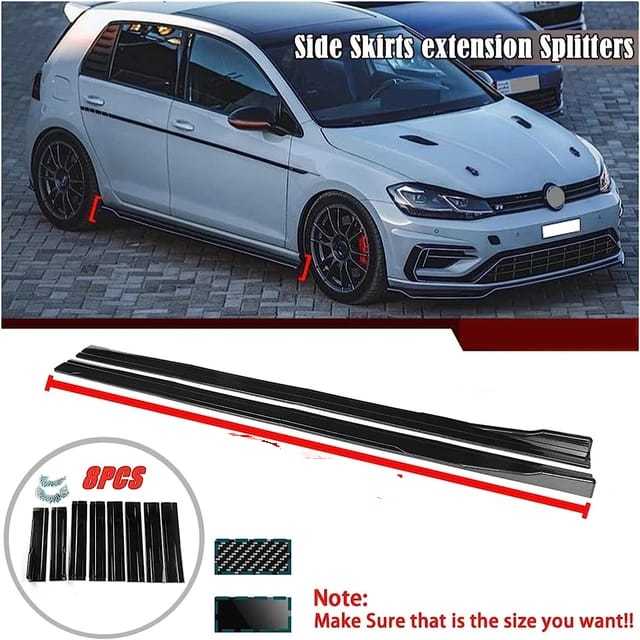 Jual Universal SIde Skirt Extensions Car Side Skirt Mudguard Splitter ...