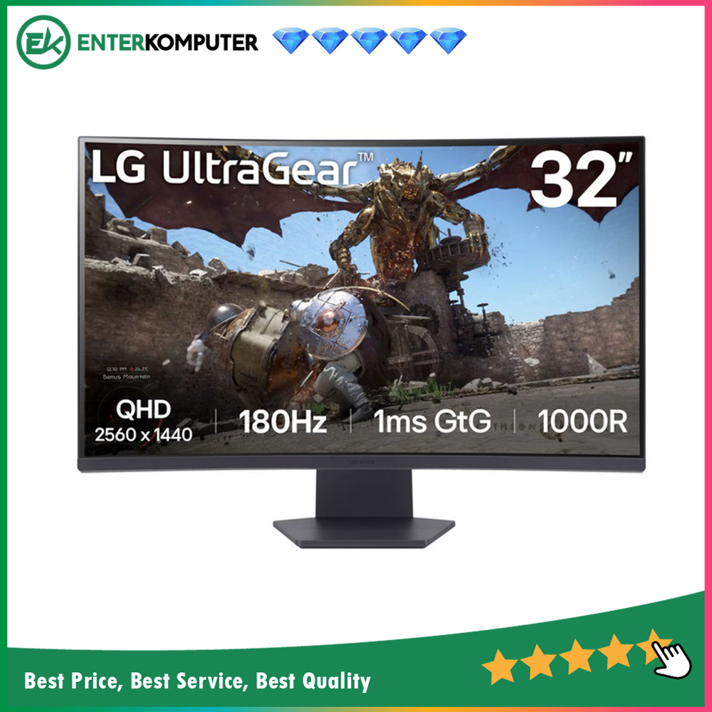Jual LG UltraGear 32GS60QC-B 31.5" QHD 180Hz HDR10 Curved Gaming ...