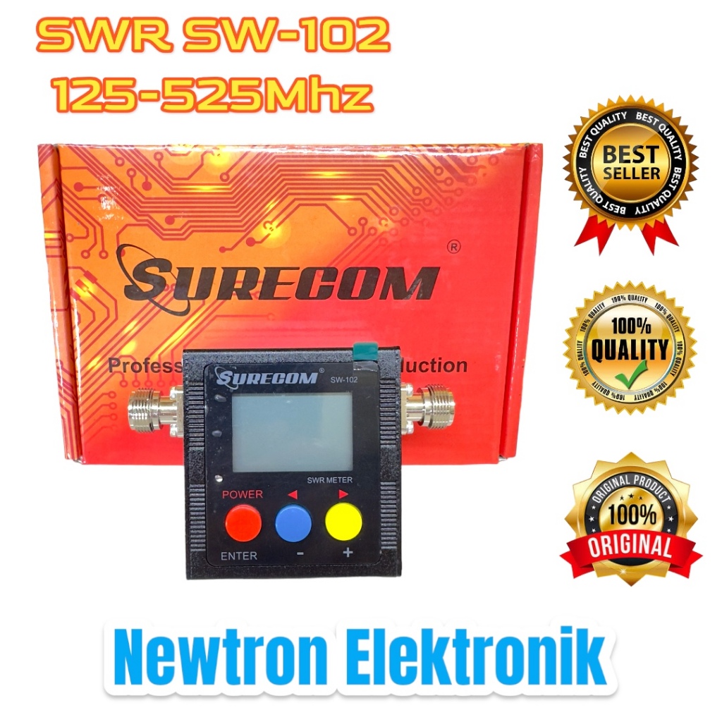 Jual SWR Surecom SW-102 Digital VHF UHF 125-525MHz Power Meter SW102 ...