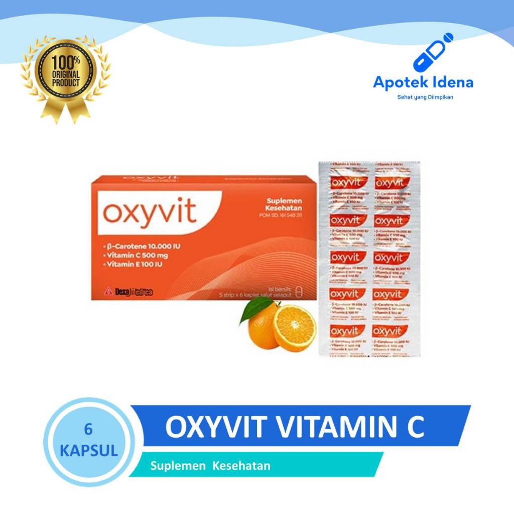 Jual Oxyvit Vitamin C Plus Vitamin E dan Vitamin A per Strip isi 6 ...