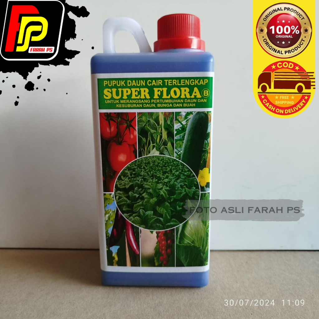 Jual Pupuk Cair Super Flora 1 Liter Untuk Kesuburan Daun Bunga Dan Buah ...