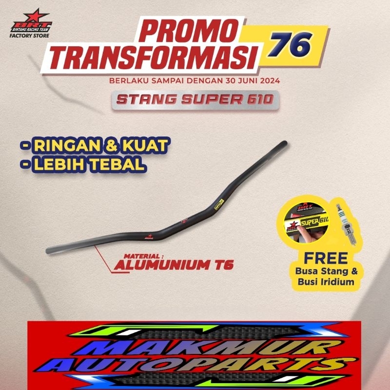 Jual Stang Fatbar Super BRT Handle Bar 610 Universal WR 155 CRF KLX Trail GTX Trabas - BINTANG ...
