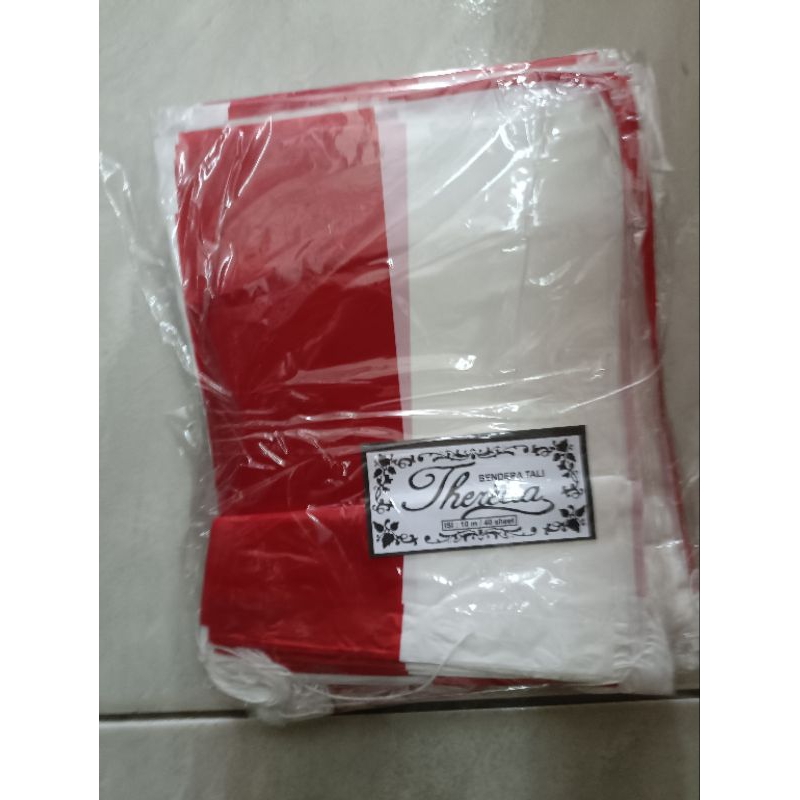 Jual Bendera Tali Plastik MERAH PUTIH 10 Meter | Shopee Indonesia