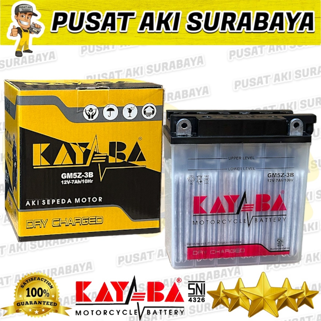 Jual AKI TERMURAH KAYABA GM5Z-3B DRY CHARGED MOTOR SHOGUN SATRIA ...