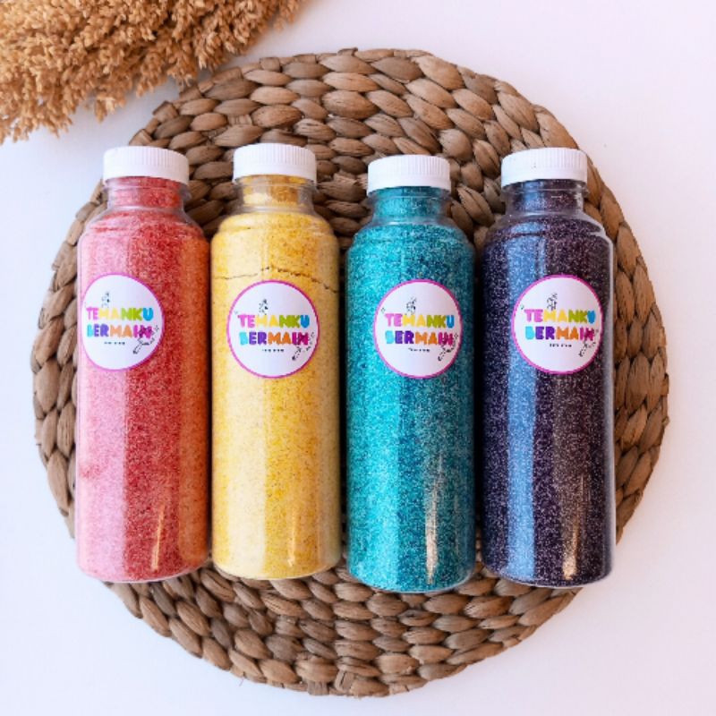 Jual EDIBLE SAND RAINBOW MAINAN PASIR ANAK FOOD GRADE SENSORY PLAY ...