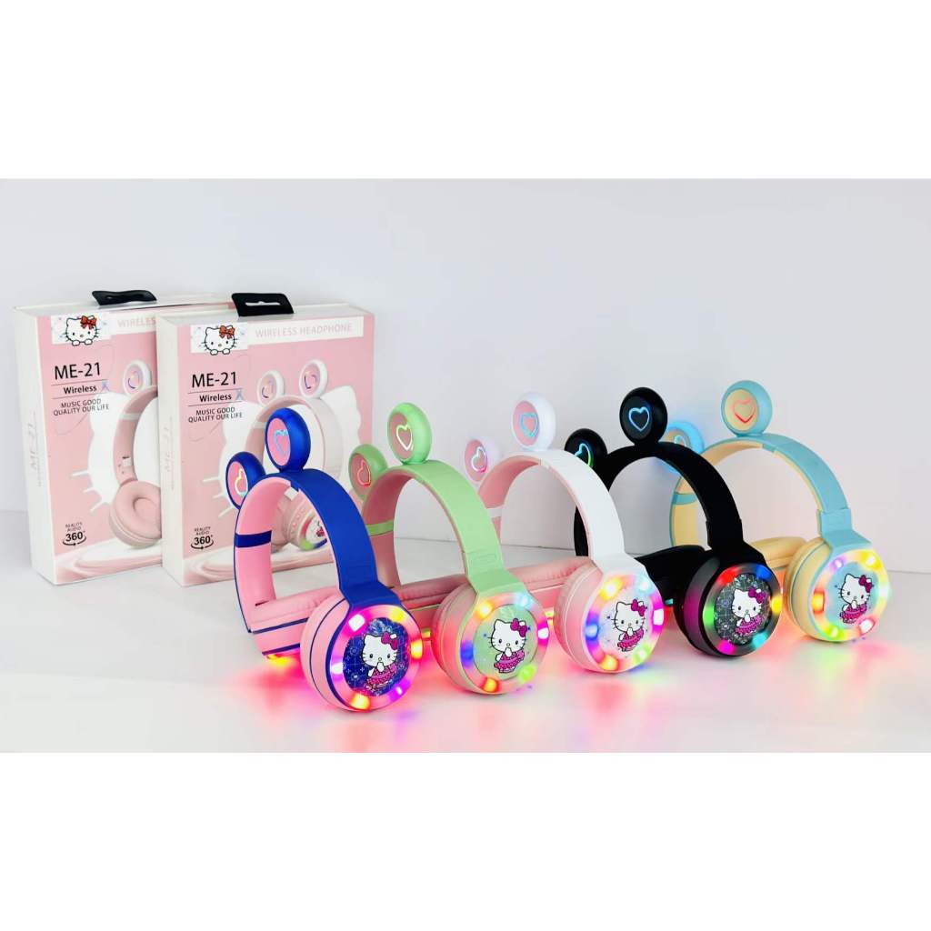 Jual Headphone Bluetooth Model Telinga Kucing LED Wireless Stereo Bass ...