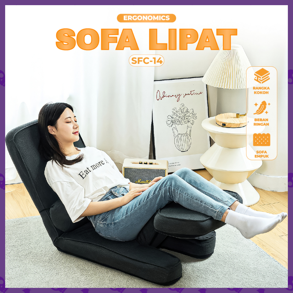 Jual Sofa Lipat Portable SFC-14 Sandaran Kursi Postur Tubuh Penyangga ...