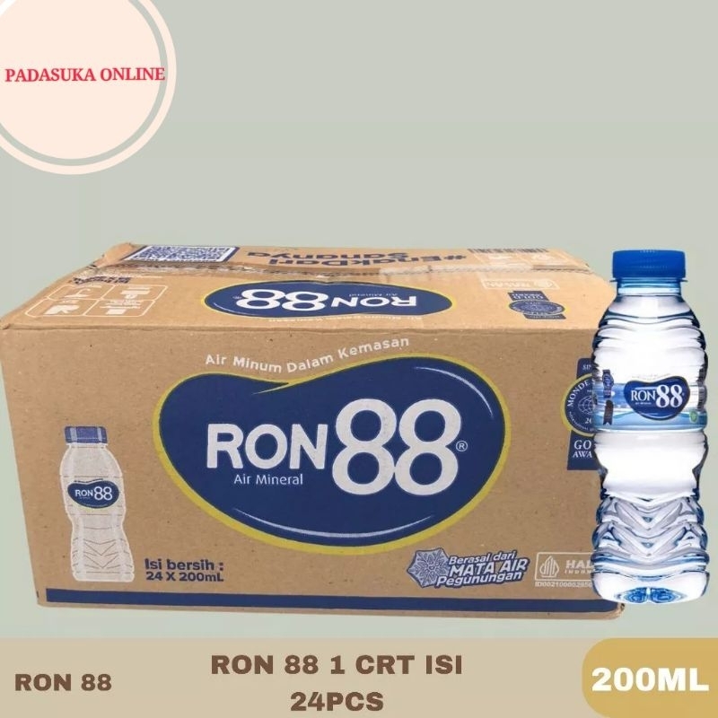 Jual RON88 - AIR MINERAL MINI 200ml / RON BOTOL KECIL 200ml 1 DUS ISI ...
