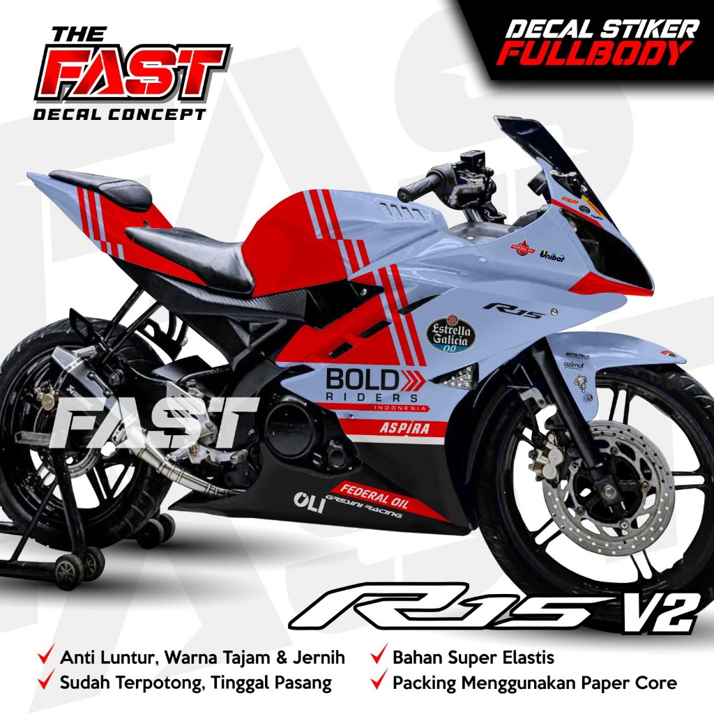 Jual Yamaha R15 V2 - Decal stiker R15 V2 Striping Fullbody Bold Terbaru ...