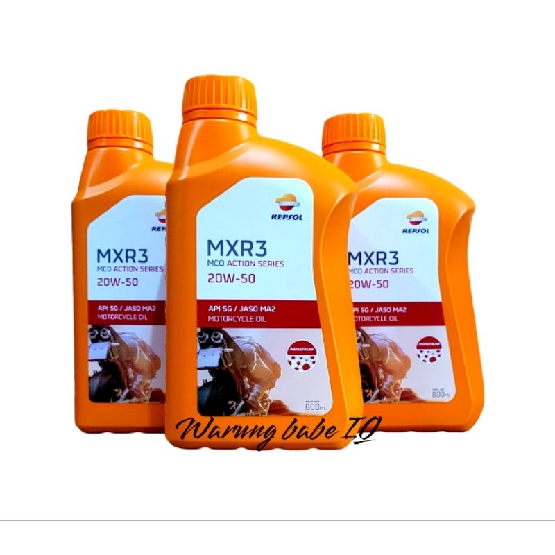 Jual OLI REPSOL MXR3 | MCO ACTION SERIES | 20W-50 800ML ORIGINAL 100% ...