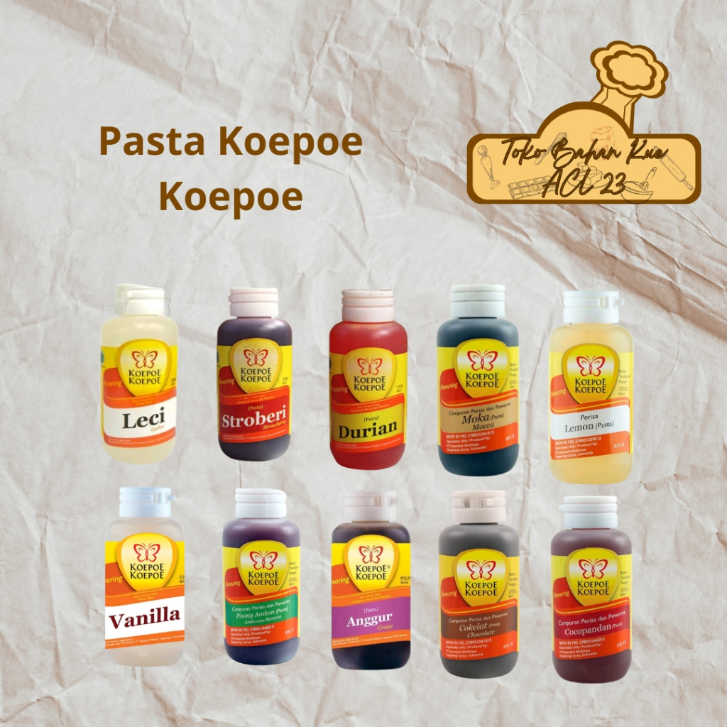 Jual Perisa Makanan Minuman Koepoe Koepoe/Pasta Perisa Pewarna Koepoe ...
