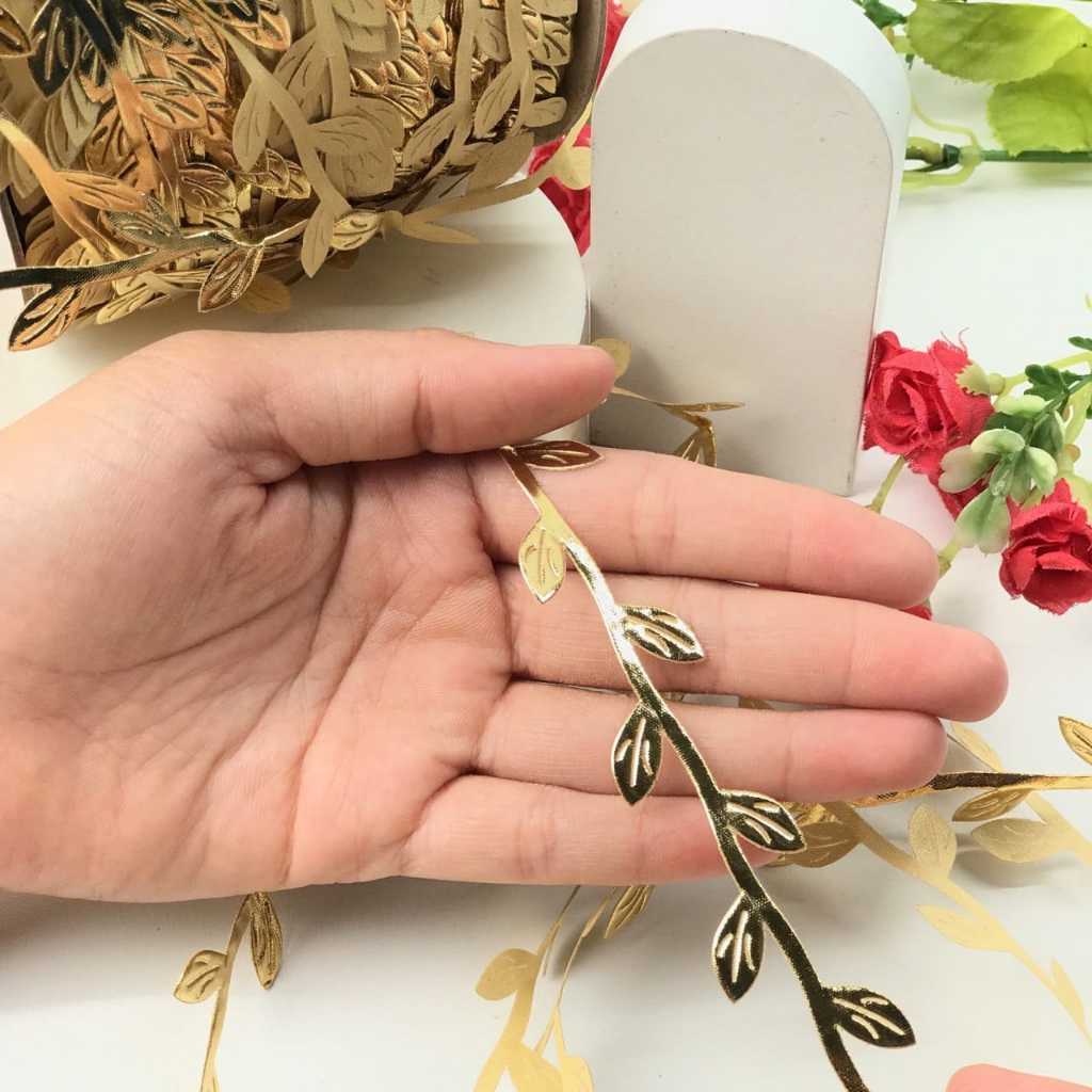 Jual 1 METER - TALI DAUN SOFT GOLD KECIL | DAUN KERAJINAN | DAUN CRAFT ...